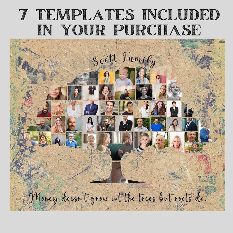 Family Tree Collage Family Tree Builder With Photos Template Family ...