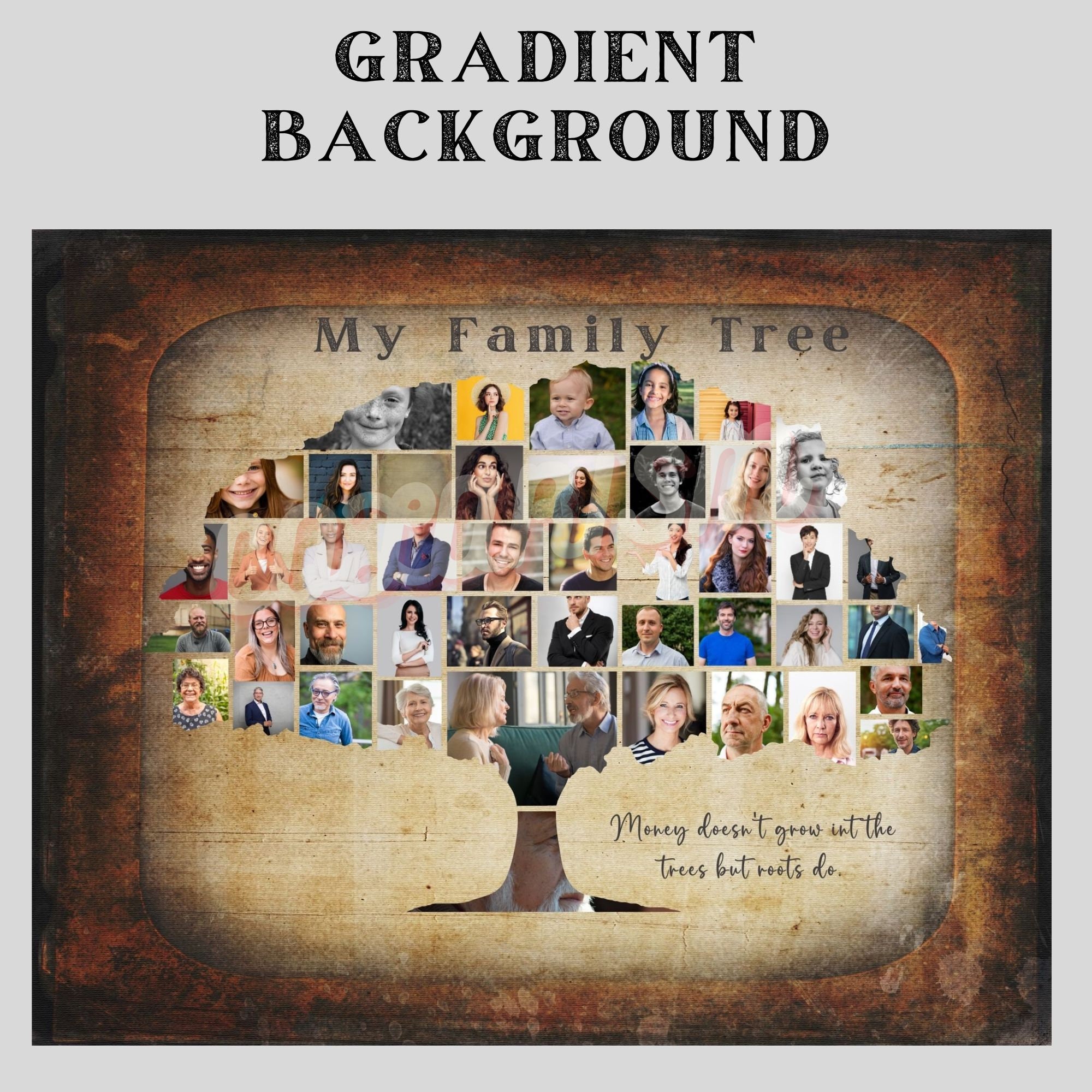 Family Tree Collage Family Tree Builder With Photos Template Family ...