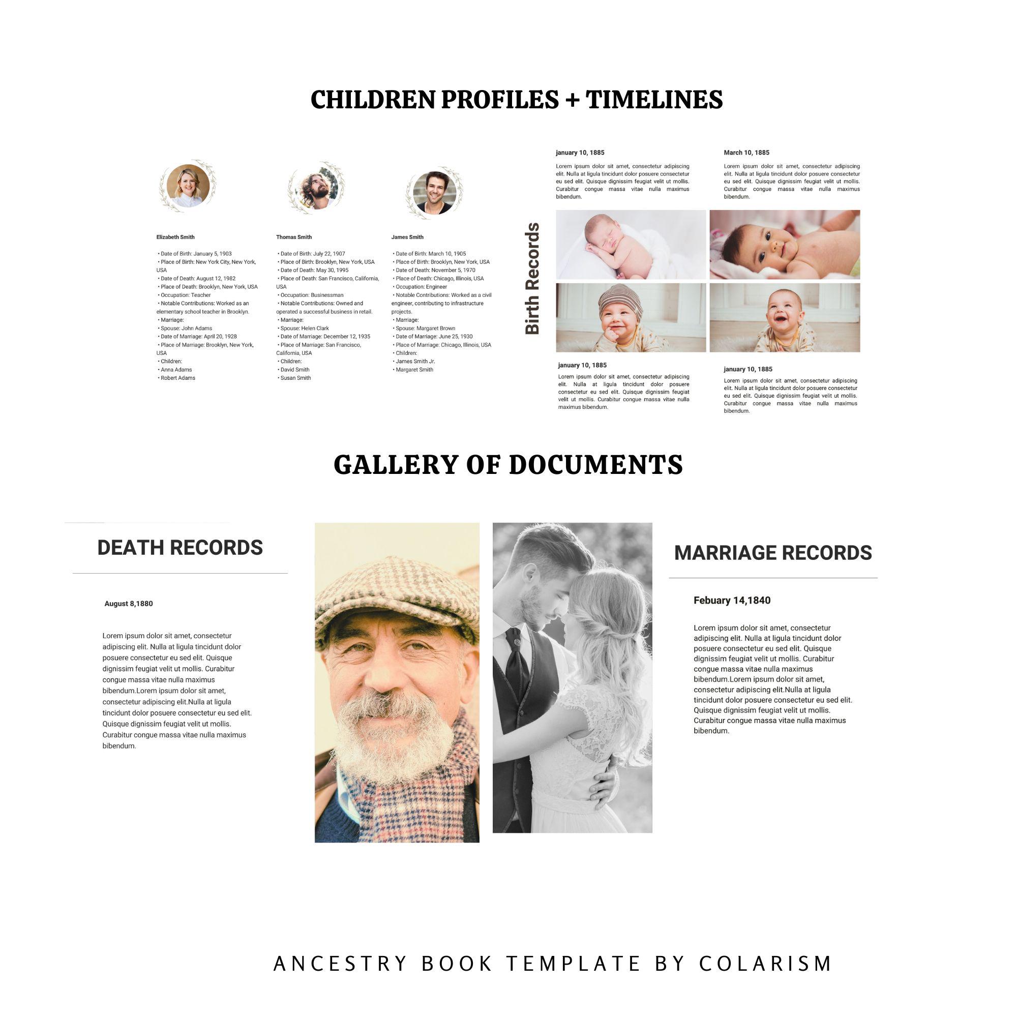Personalized Ancestry Book Template Family History Book Genealogy ...