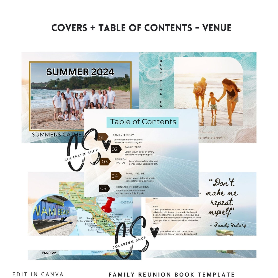 Family Reunion Booklet Template Canva Edit Family Reunion Program ...