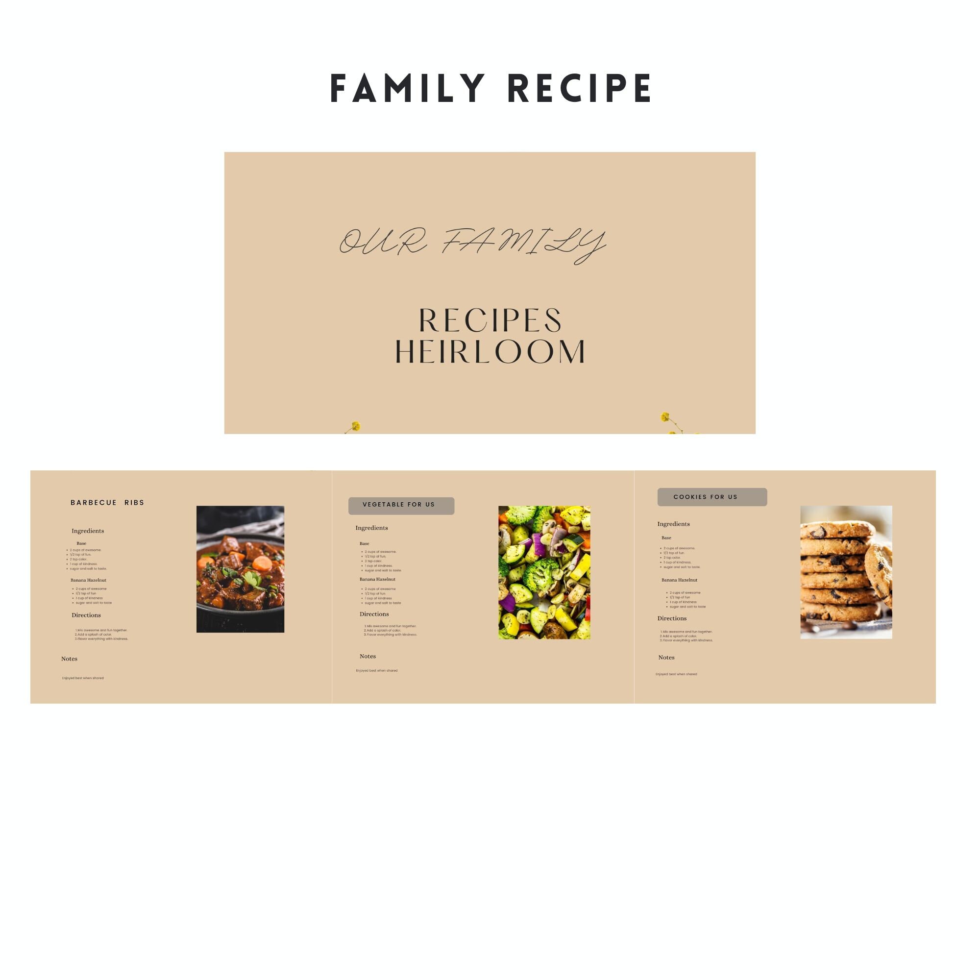 Family Reunion Booklet Template Family Reunion Memory Record Book ...