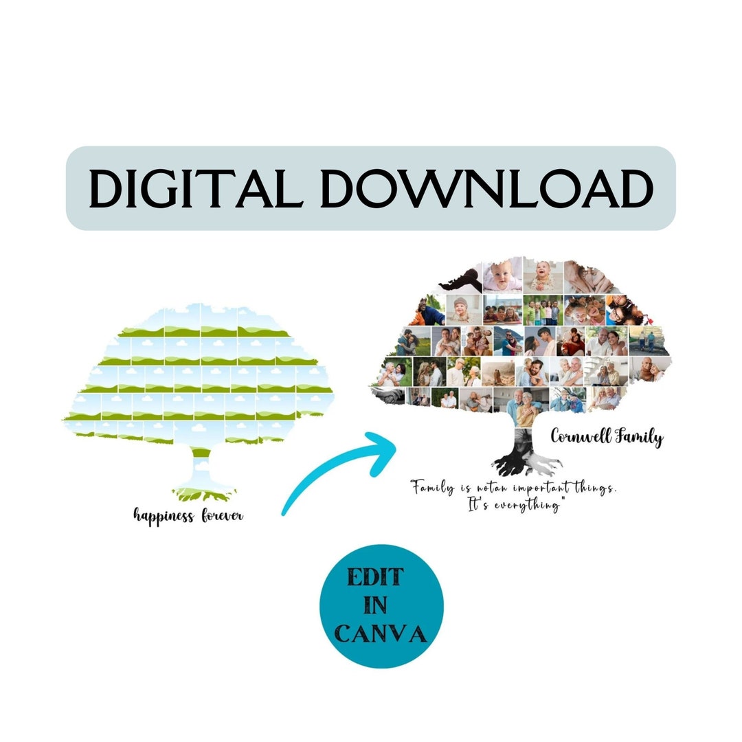 Family Tree Collage Family Tree Builder With Photos Template Family ...