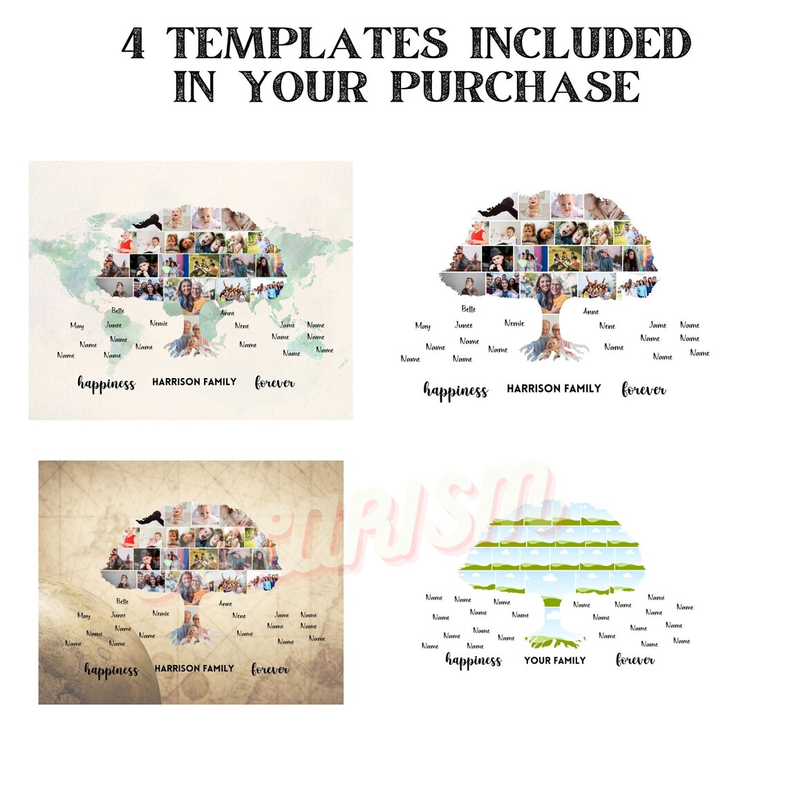 Family Tree Collage Design Family Tree Builder With Photos - Etsy