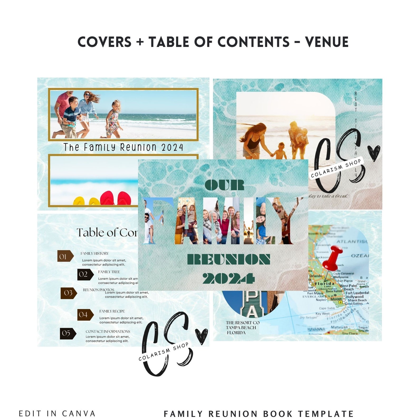 Editable Family Reunion Booklet Template Family Reunion Souvenir ...
