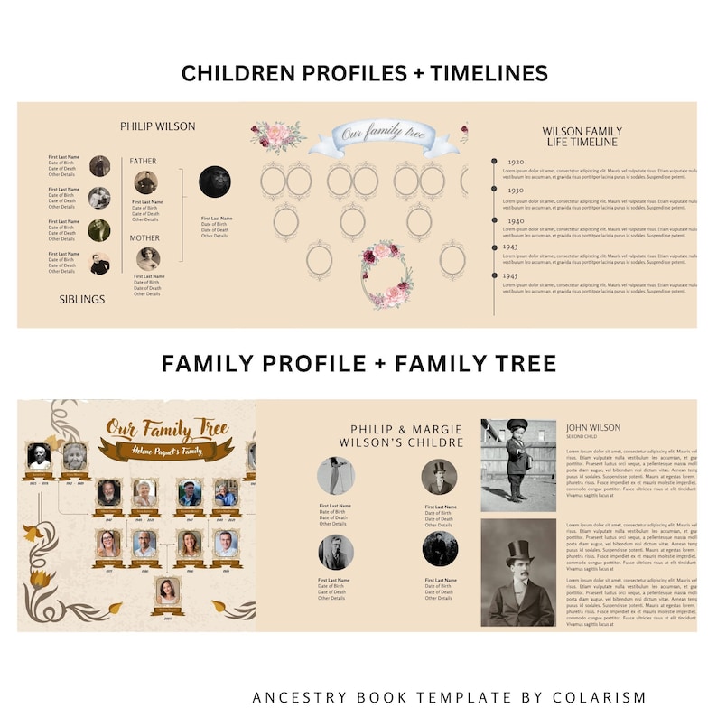 Microsoft Word Family Ancestry Editable Book Template Family History ...