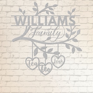 Custom Metal Family Tree Name Sign Wall Art Decor Gift for Housewarming ...