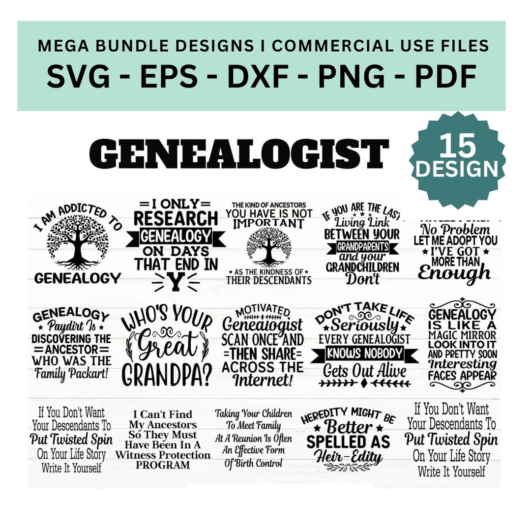 SVG Genealogy Svg Genealogy Clipart Genealogy T Shirt Genealogy ...