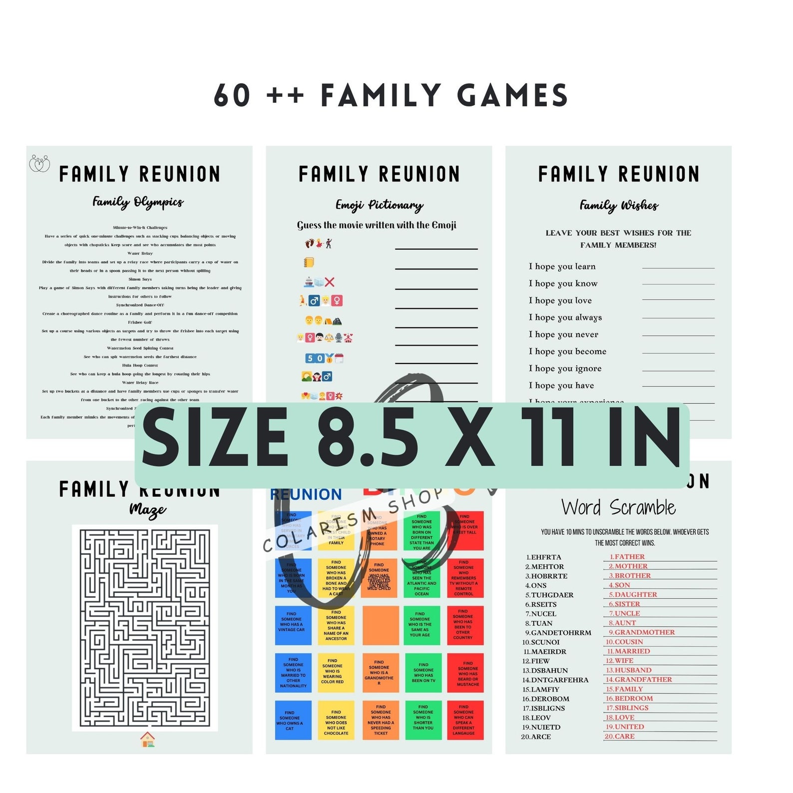 DIY Family Reunion Booklet Template Family Reunion Memory Record Book ...