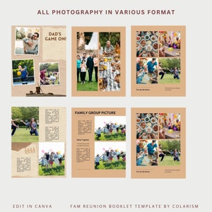 Family Reunion Registration Booklet Template Family Reunion Booklet ...