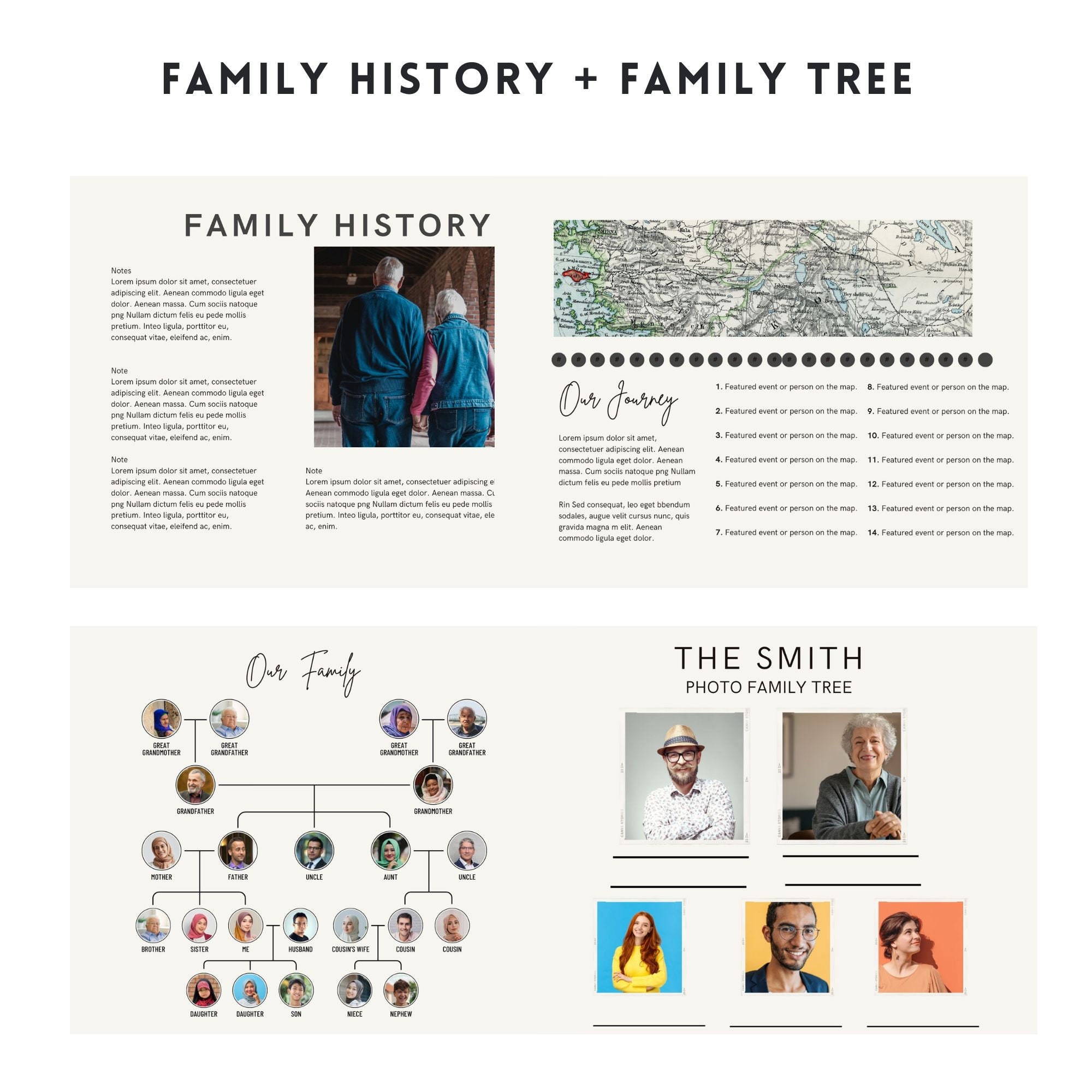 Family Reunion Booklet Template Family Reunion Memories Record Book DIY ...