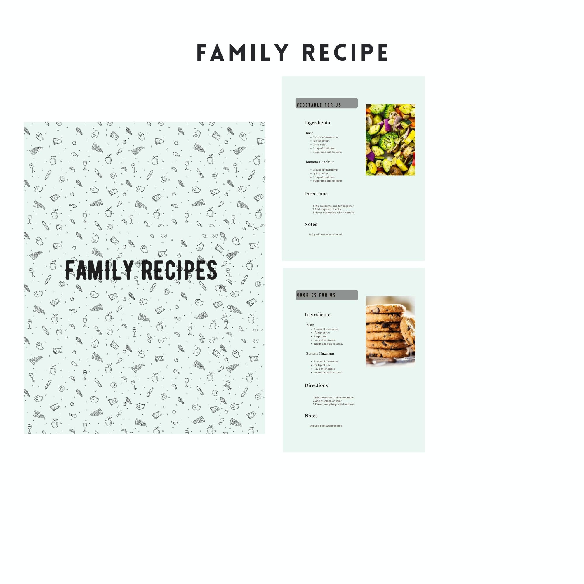 Family Reunion Booklet Template Family Reunion Memories Record Book DIY ...