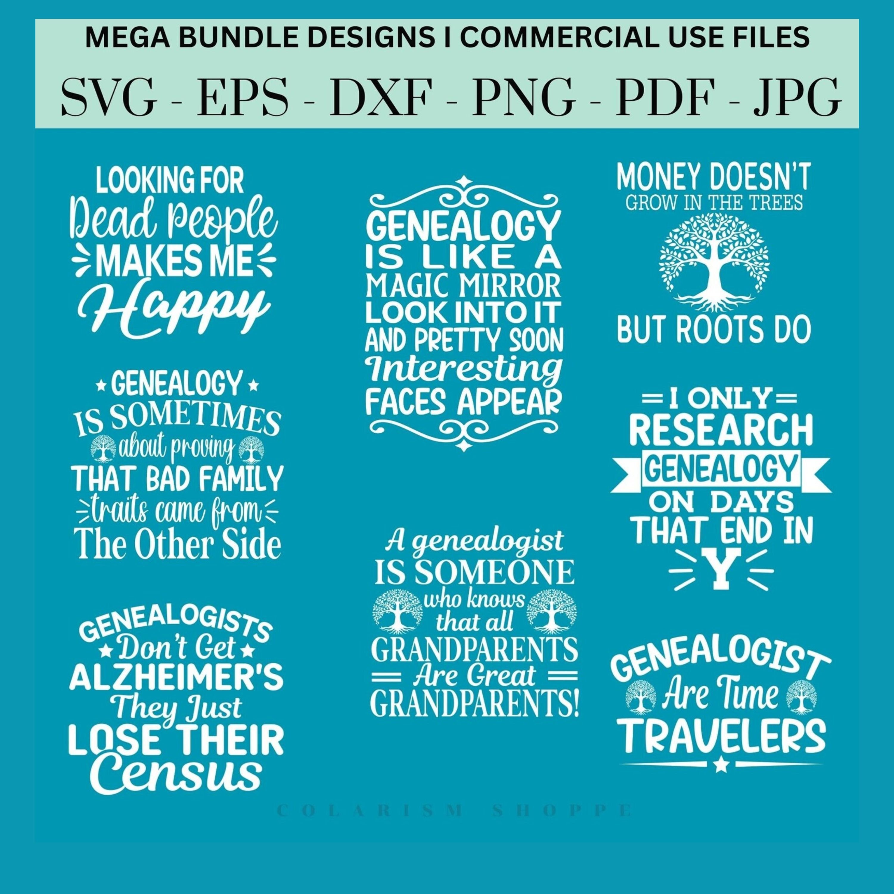 Genealogy Quotes SVG Genealogist SVG Genealogy PNG Cricut Silhouette ...