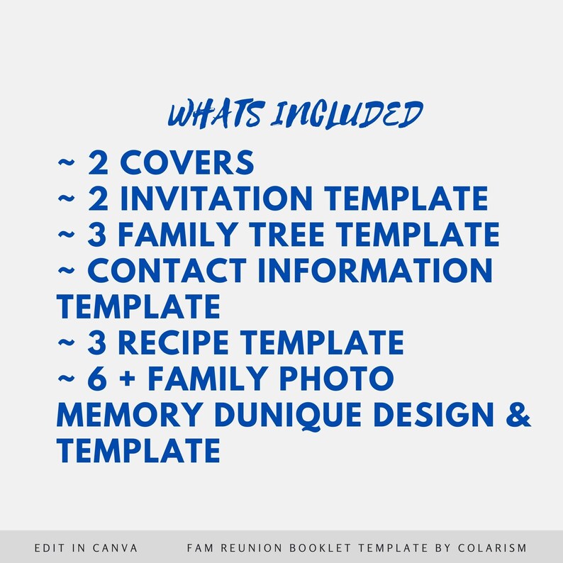 Editable Family Reunion Book Family History Book Family Reunion Sign ...