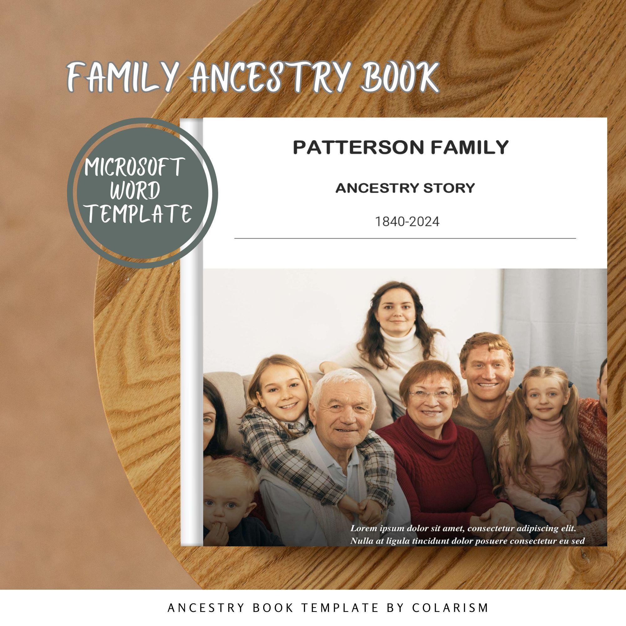 Microsoft Word Family Ancestry Book Profile Family History Book ...