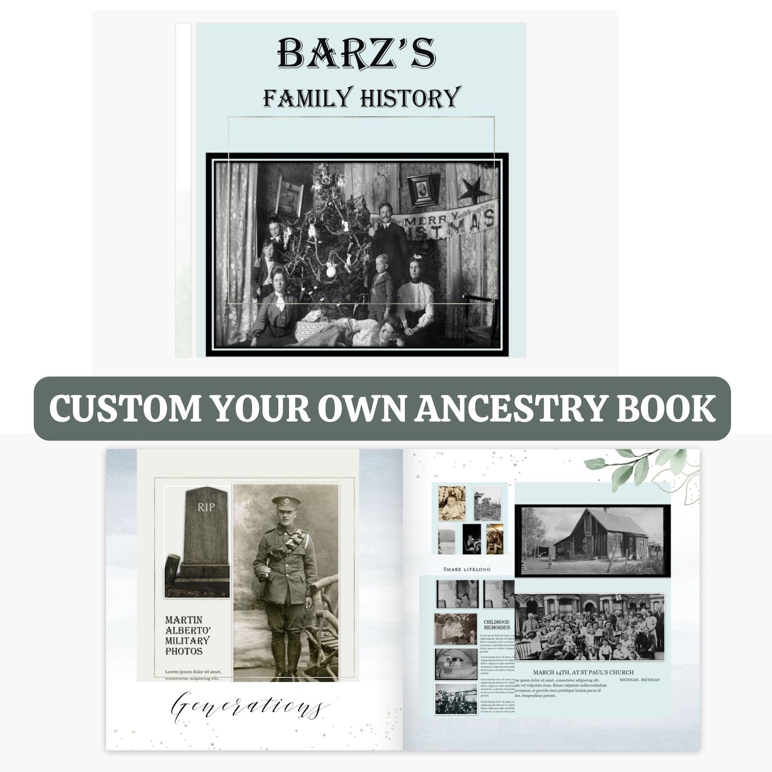 Microsoft Word Family Ancestry Editable Book Template Family History ...