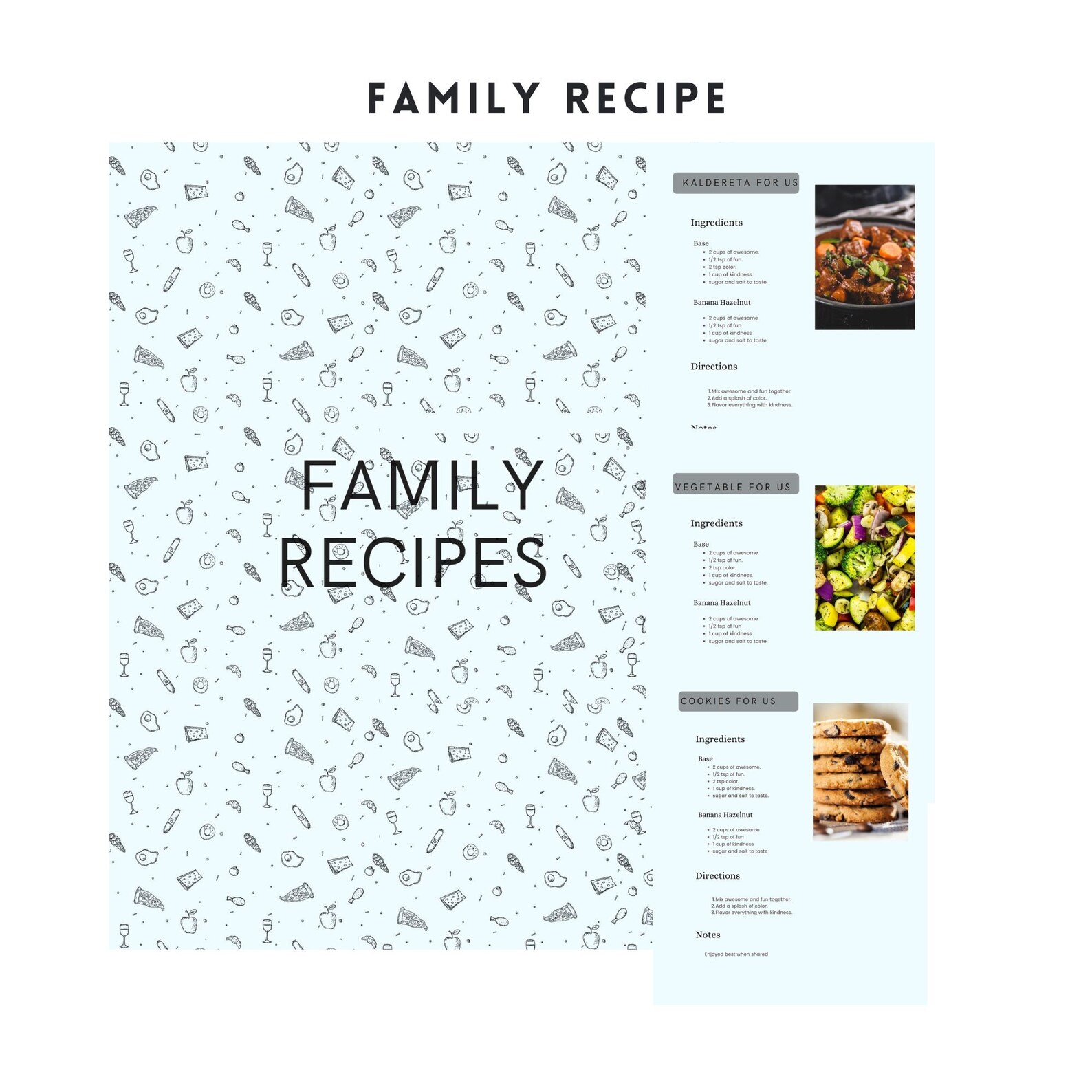 Family Reunion Booklet Template Family Reunion Memories Record Book DIY ...