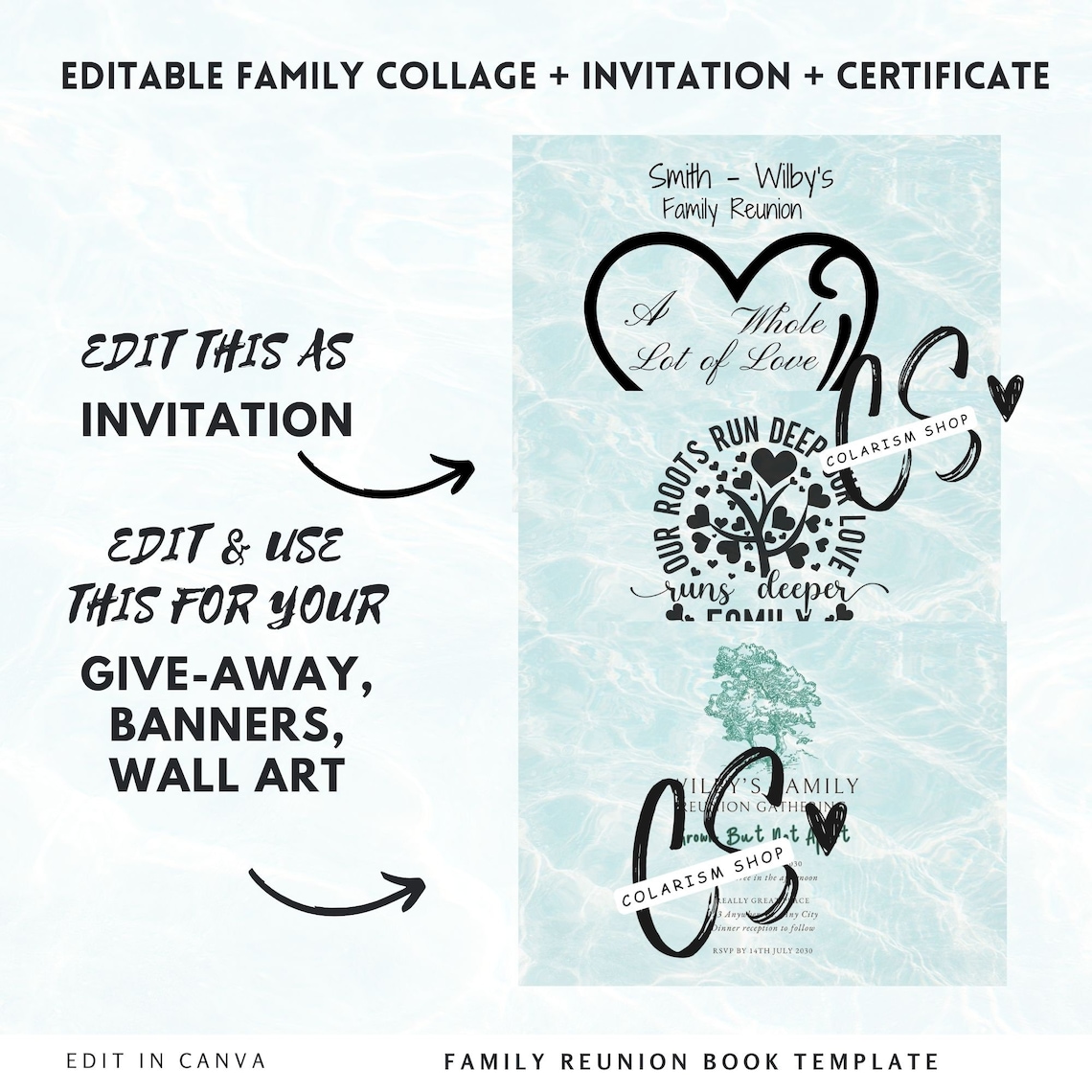 Editable Family Reunion Booklet Template Editable Family Reunion ...