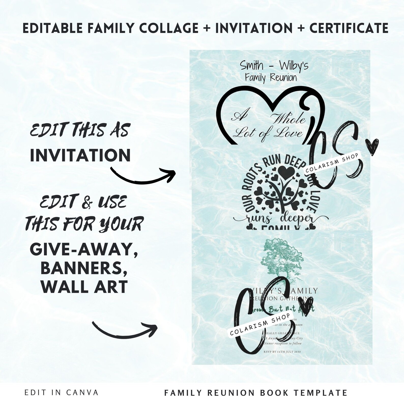 Editable Family Reunion Booklet Template Editable Family Reunion ...