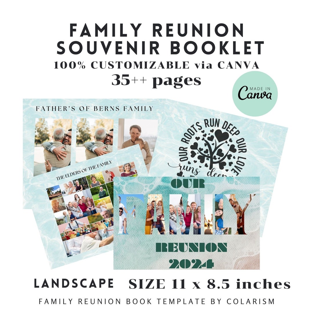 Editable Family Reunion Booklet Template Editable Family Reunion ...