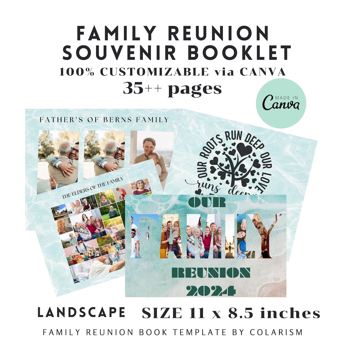 Editable Family Reunion Booklet Template Editable Family Reunion ...