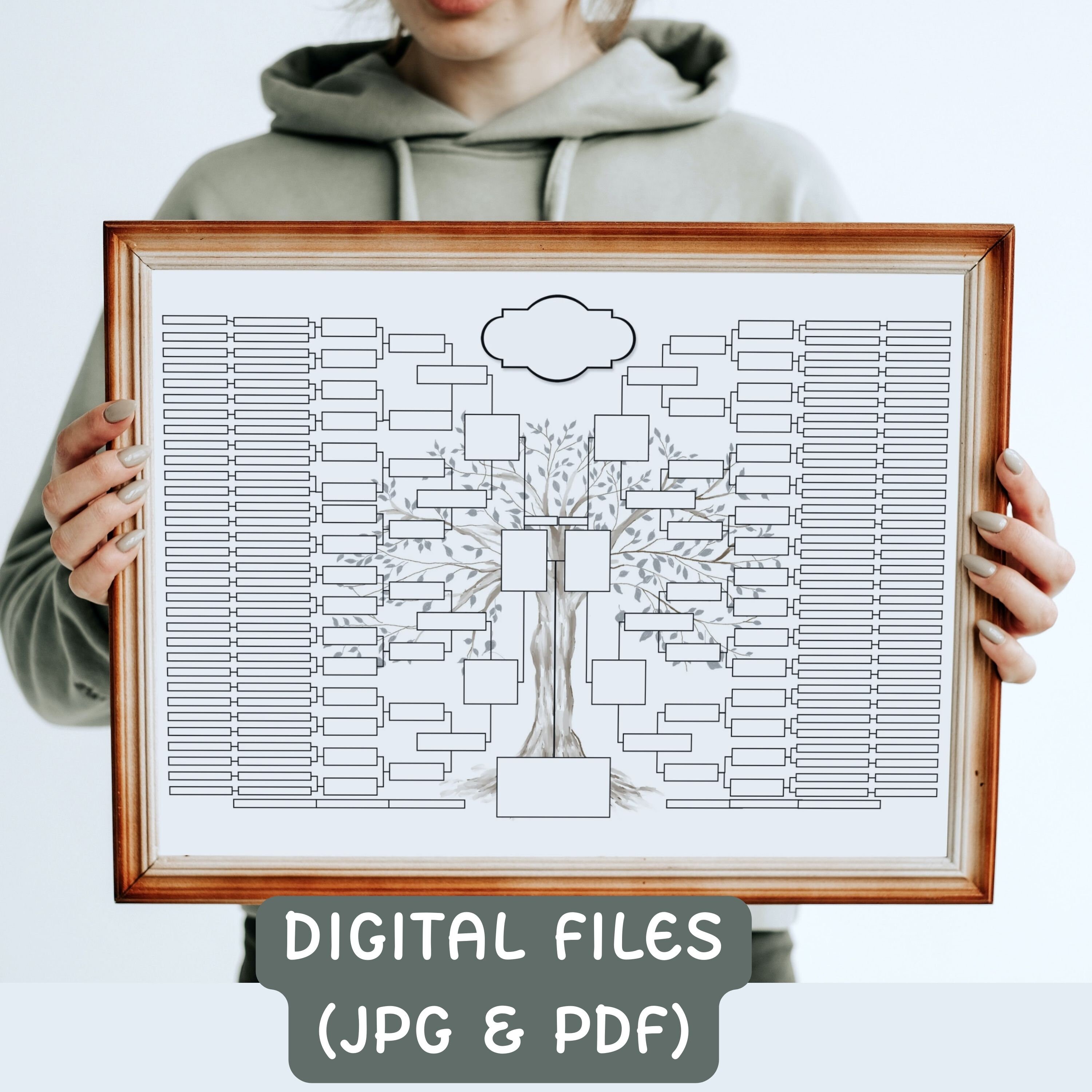 8 Generation Family Tree Instant Download Do-it-yourself Printable ...