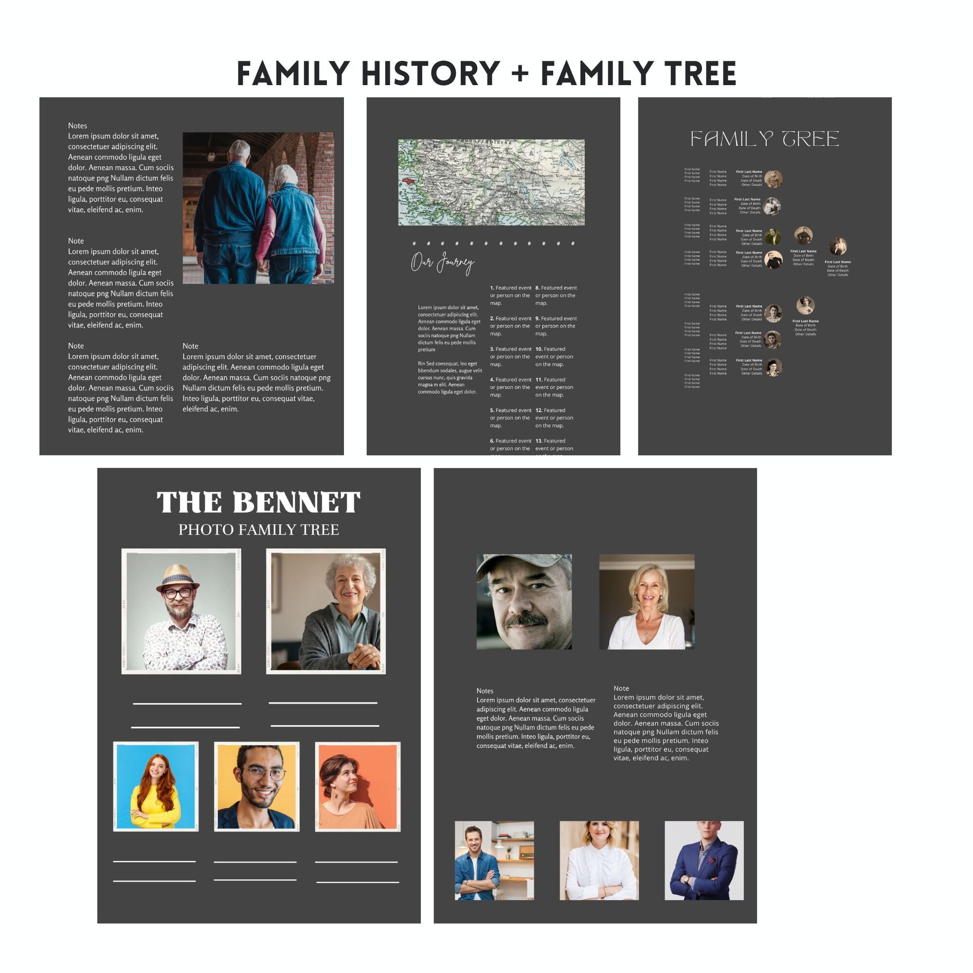 Family Reunion Booklet Template Family Reunion Memories Record Book DIY ...