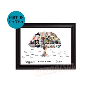 Family Tree Collage Design Family Tree Builder With Photos Template ...
