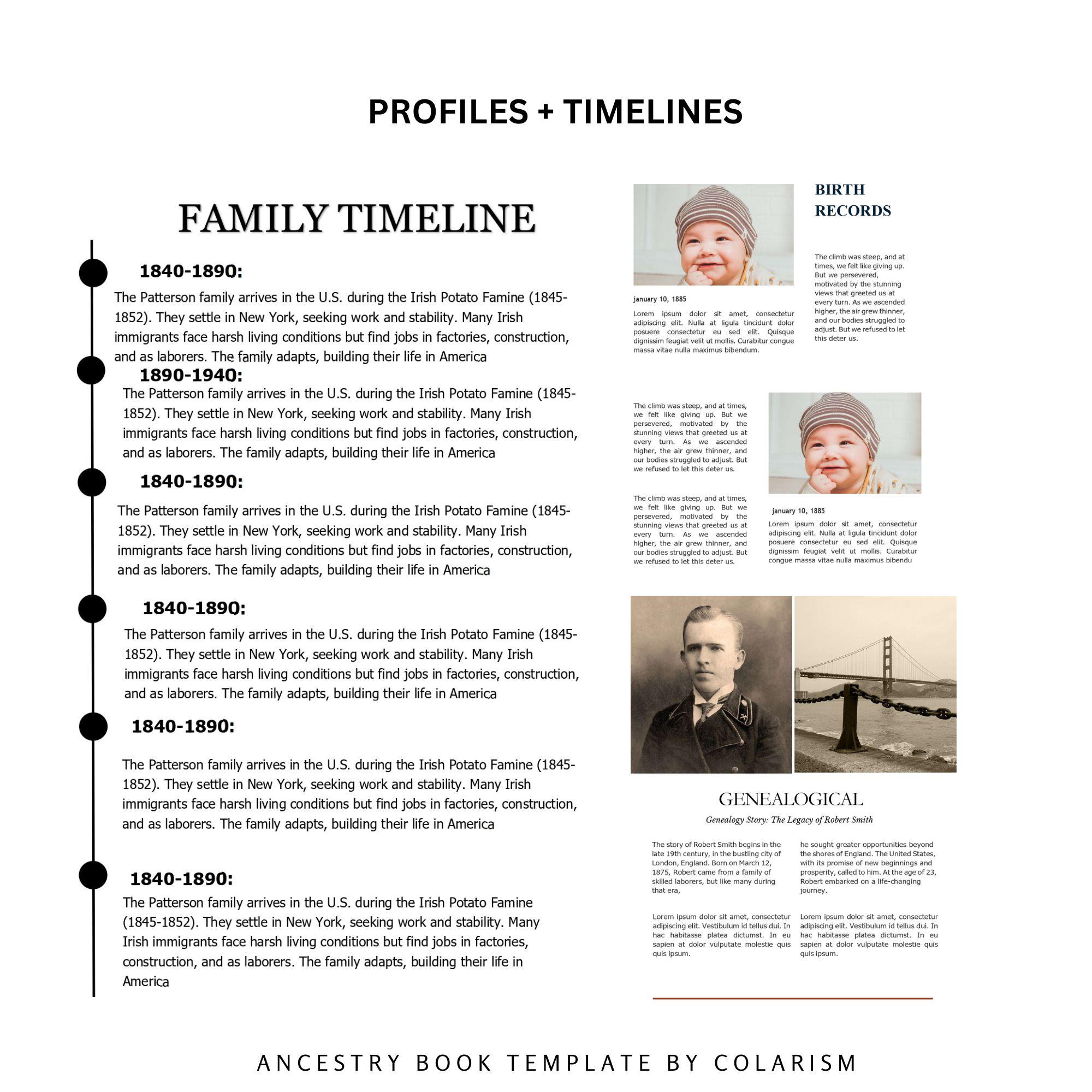 Microsoft Word Family Ancestry Book Profile Family History Book ...