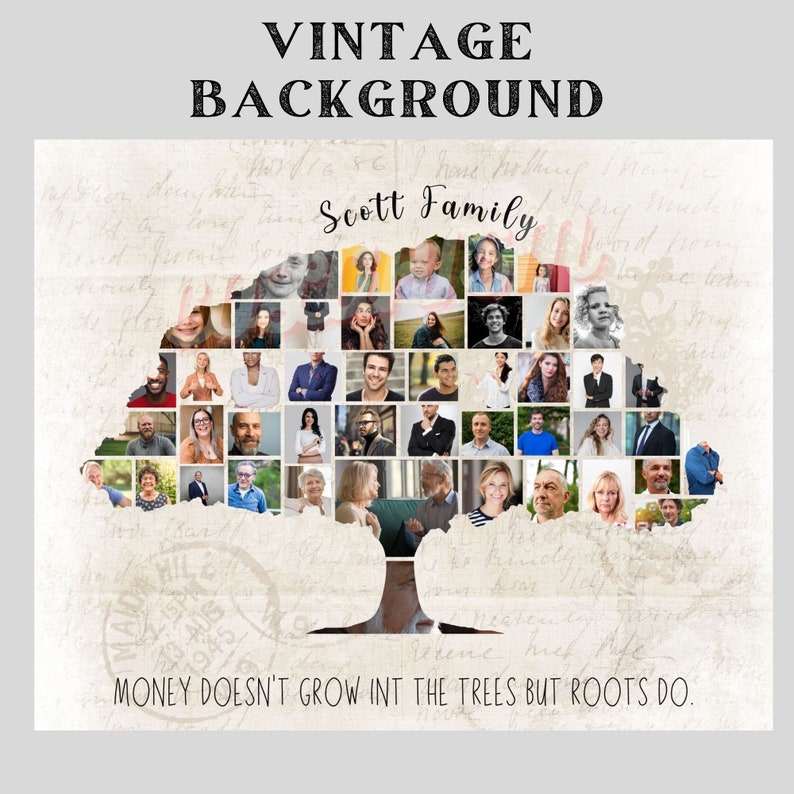 Family Tree Collage Family Tree Builder With Photos Template Family ...