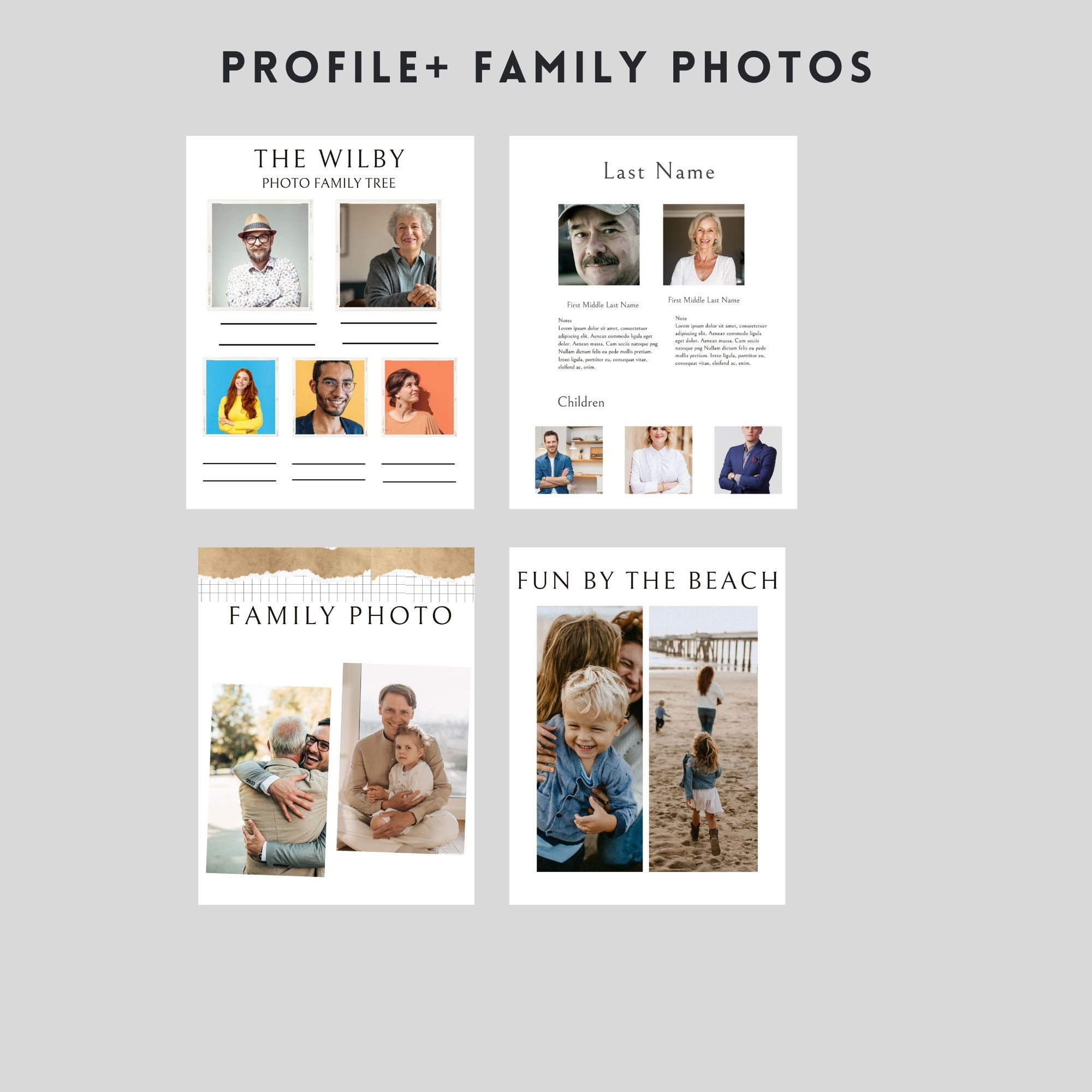 Family Reunion Booklet Template Family Reunion Memories Record Book DIY ...