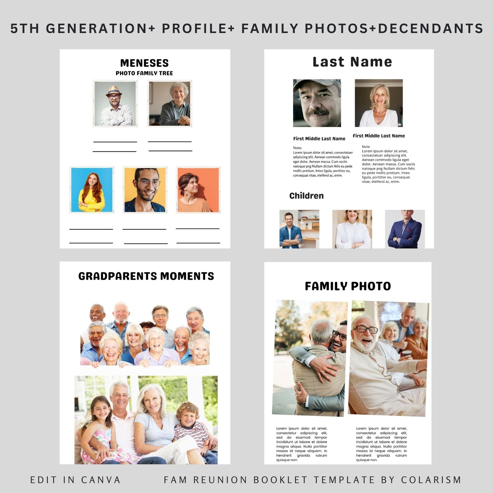Editable Family Reunion Book Family History Book Family Reunion Sign ...