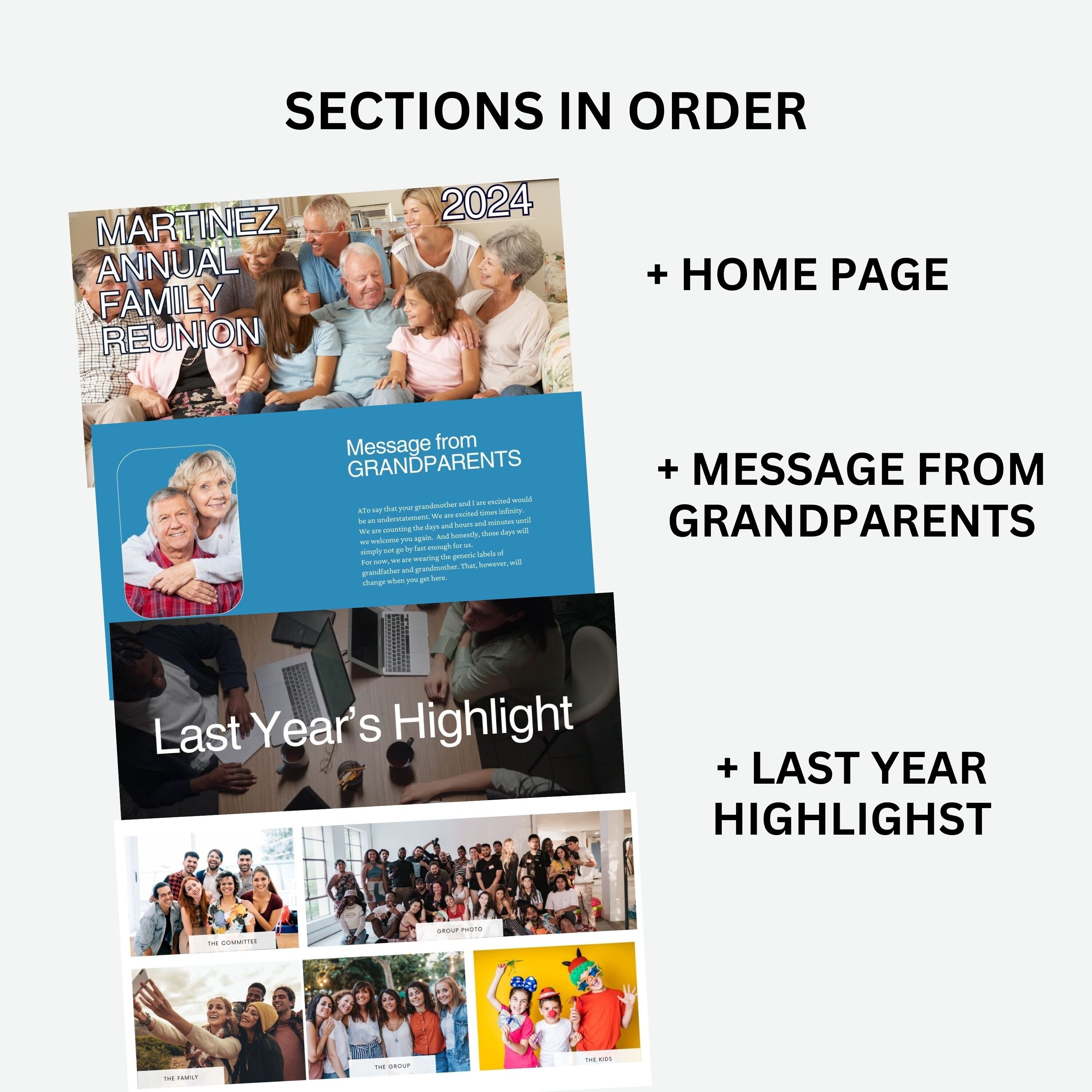 Family Reunion Landing Page Editable Website Template Family Reunion ...
