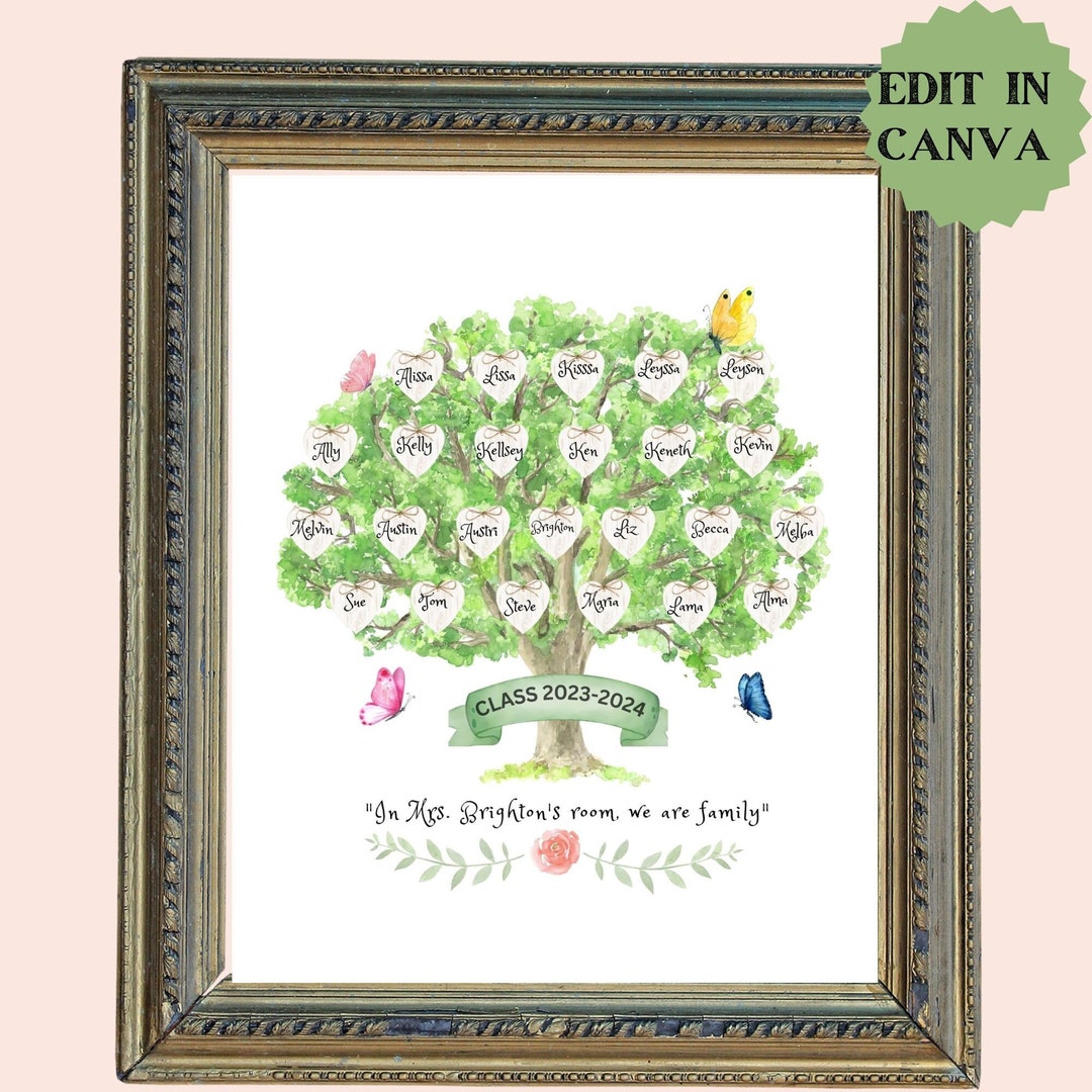 Classroom Tree Template Student Tree Classmate Tree Classroom - Etsy