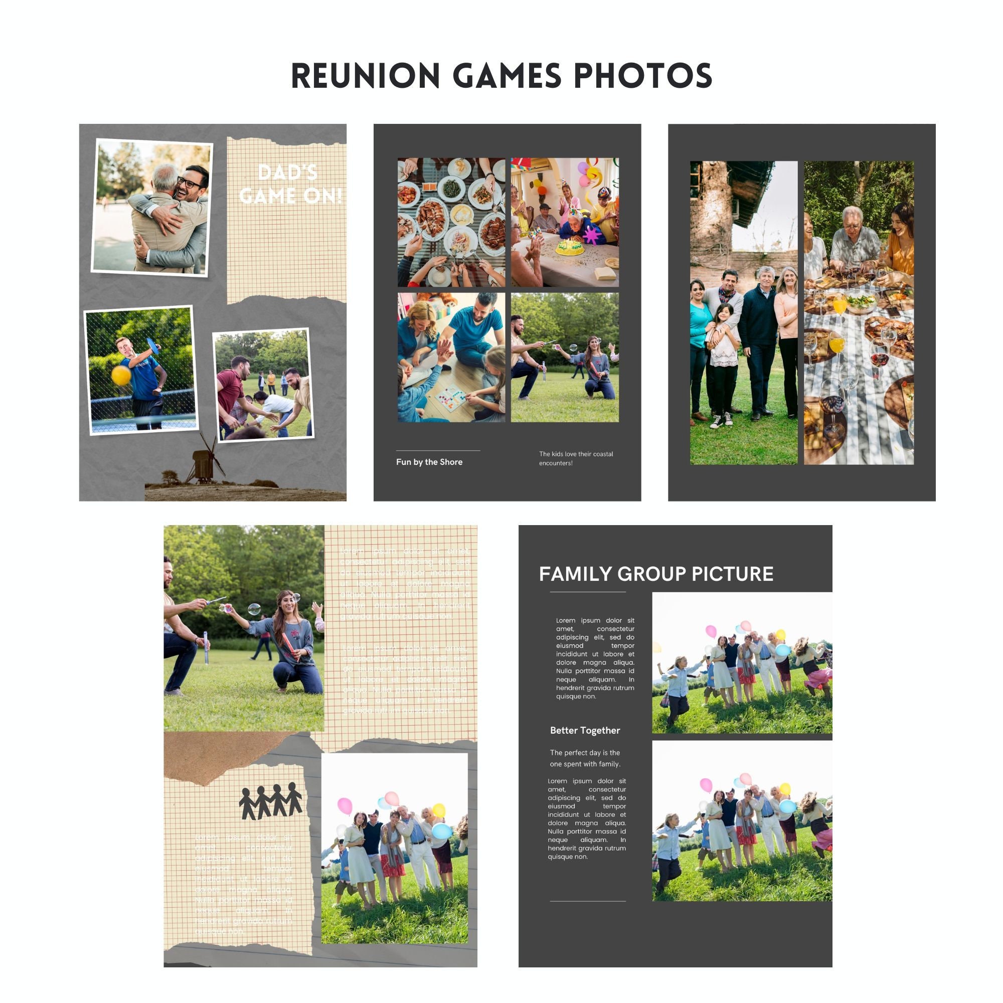 Family Reunion Booklet Template Family Reunion Memories Record Book DIY ...