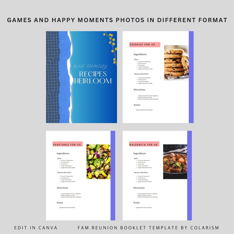 Editable Family Reunion Book Family History Book Family Reunion Sign ...