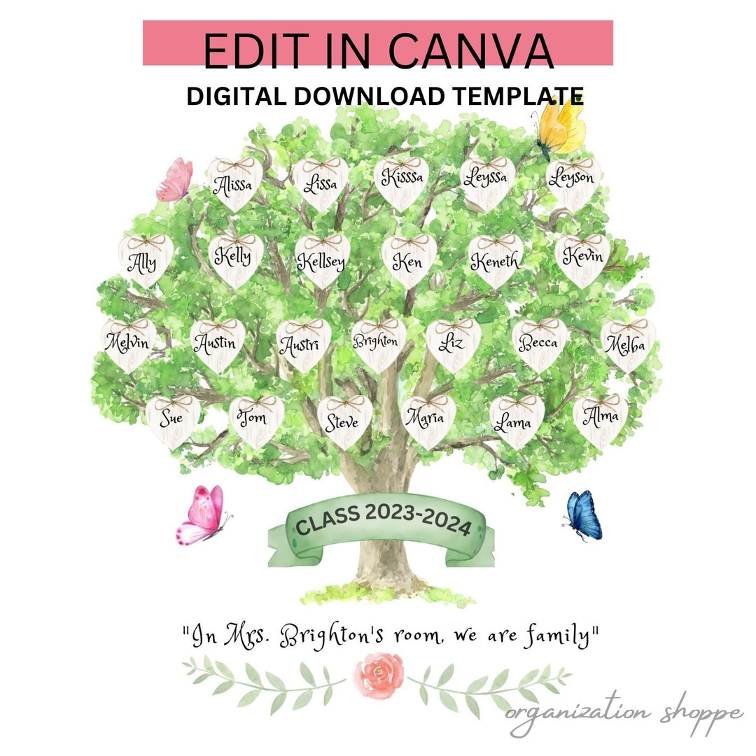 Classroom Tree Template Student Tree Classmate Tree Classroom - Etsy