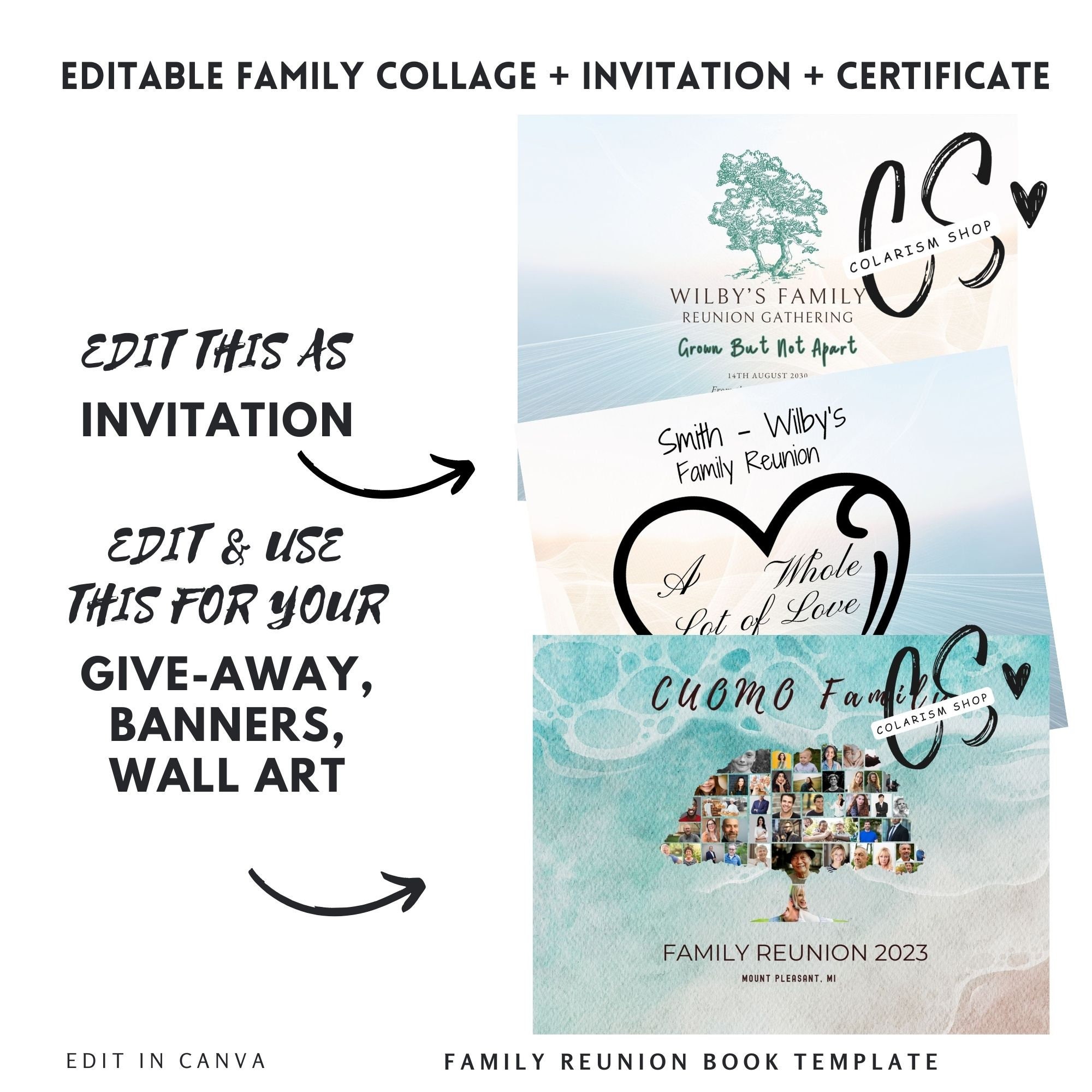 Family Reunion Booklet Template Canva Edit Family Reunion Program ...