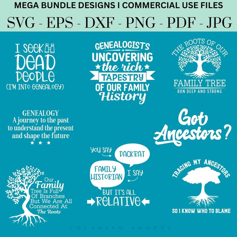 Genealogy SVG Quotes Genealogy Template Genealogy Clipart Genealogy ...