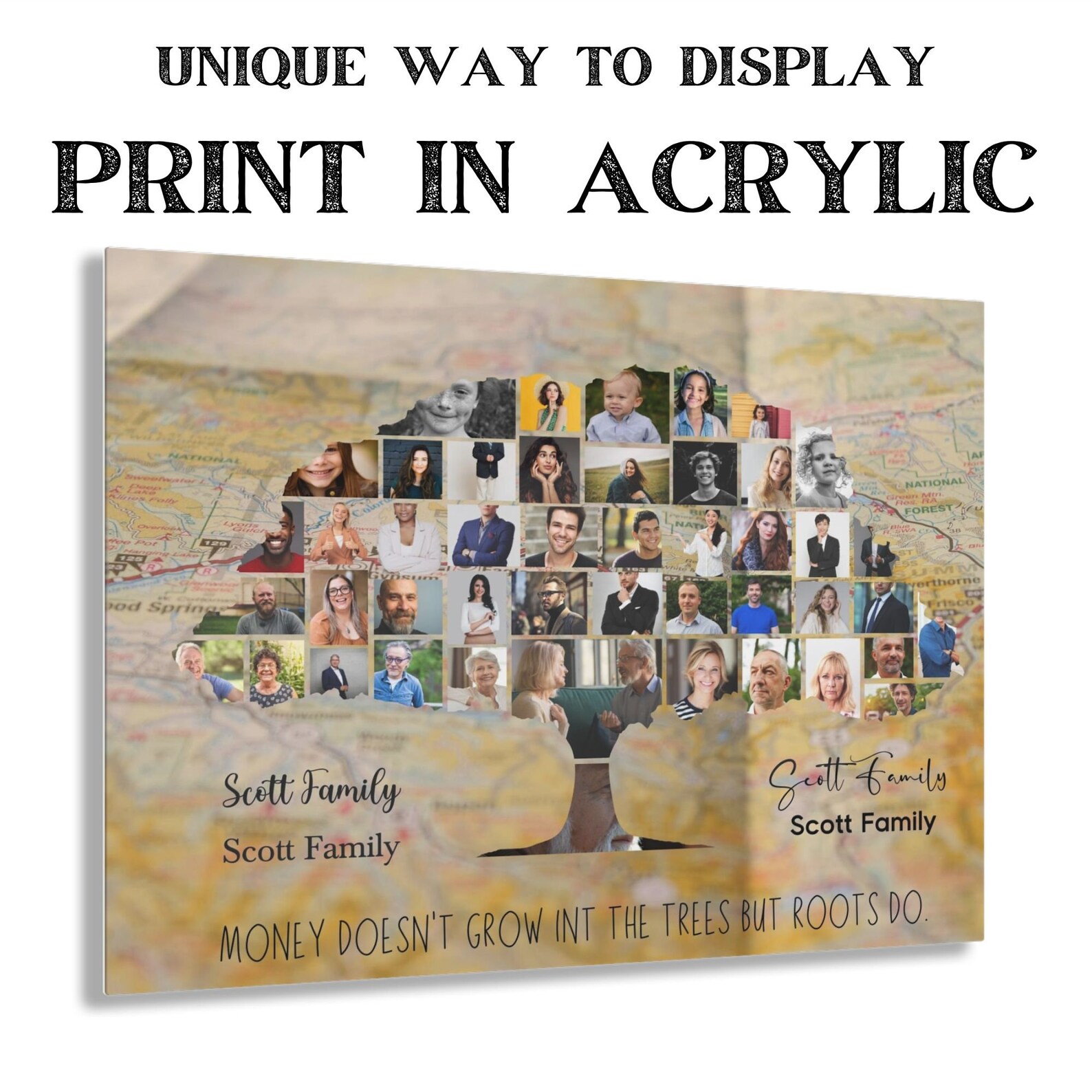 Genealogy Art Collage Family Tree Collage Family Tree Photo Collage ...