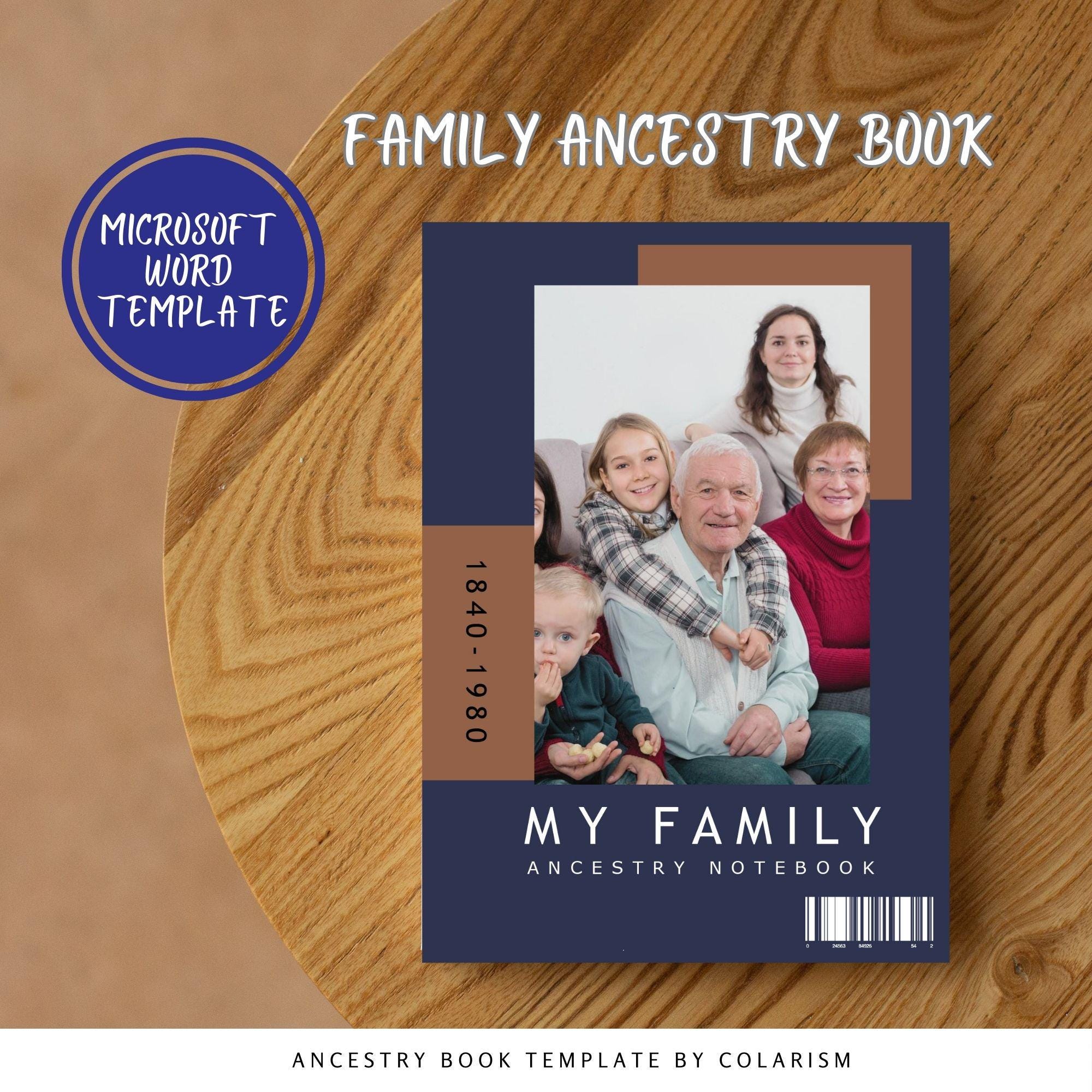 Microsoft Word Family Tree Template Genealogy Research Planner Ancestry ...