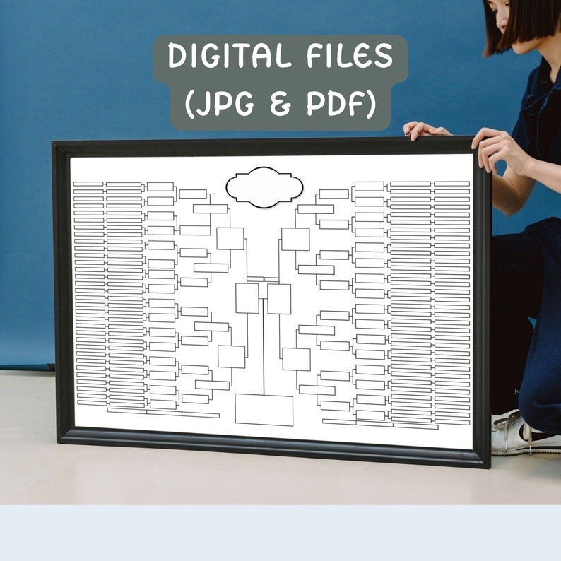 8 Generation Family Tree Instant Download Do-it-yourself Printable ...