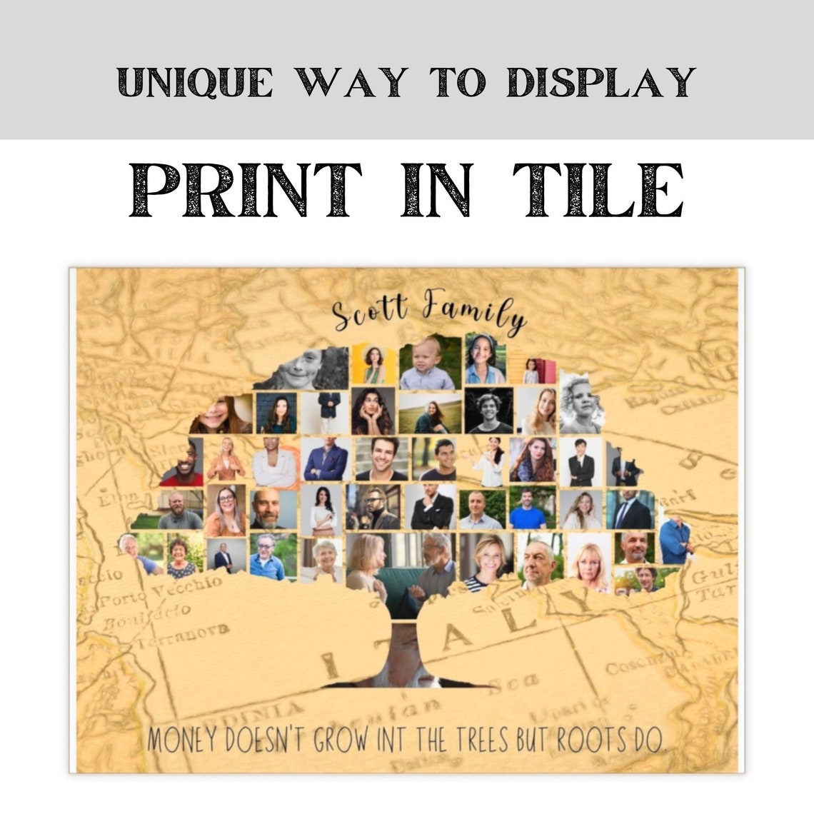 Genealogy Art Collage Family Tree Collage Family Tree Photo Collage ...