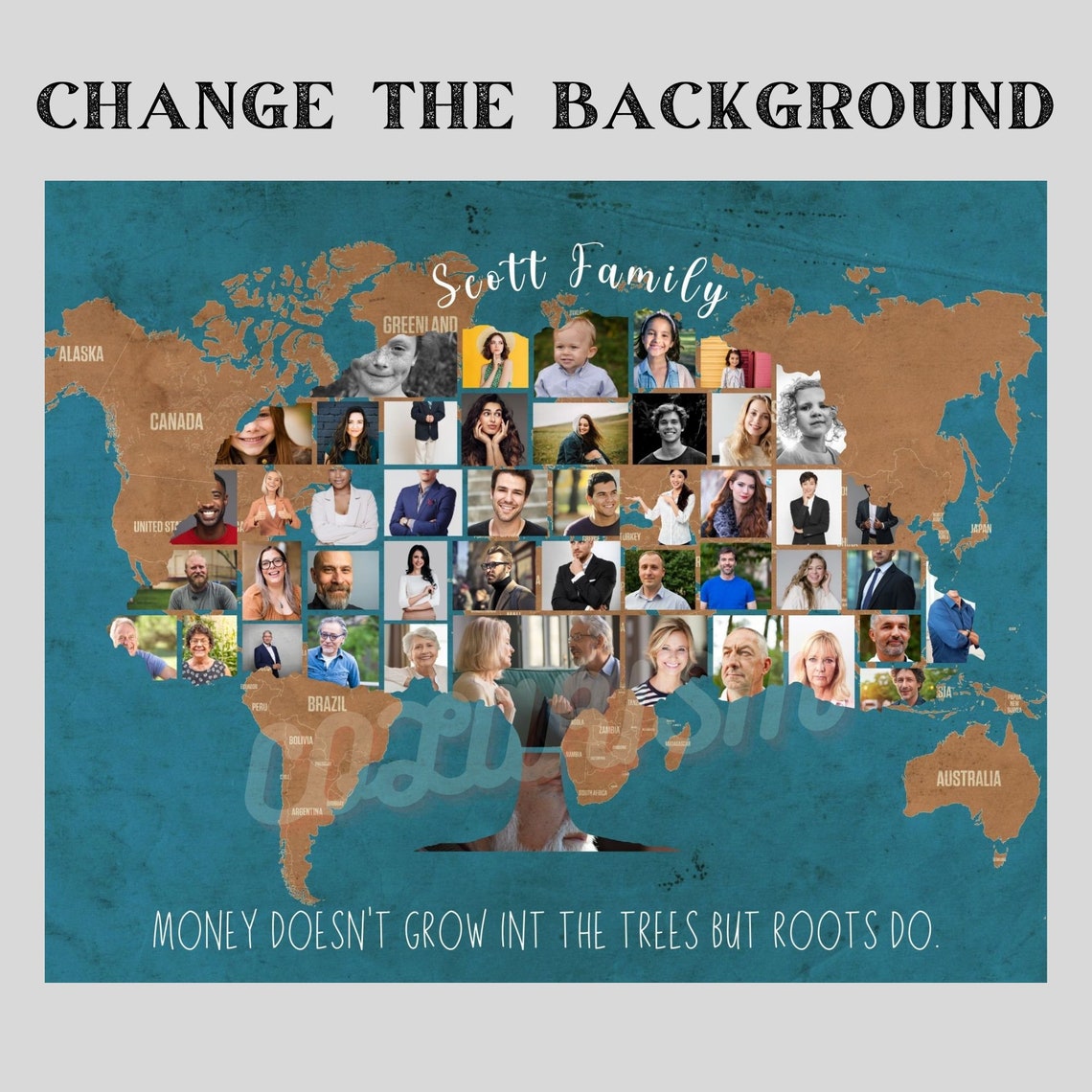 Genealogy Art Collage Family Tree Collage Family Tree Photo Collage ...