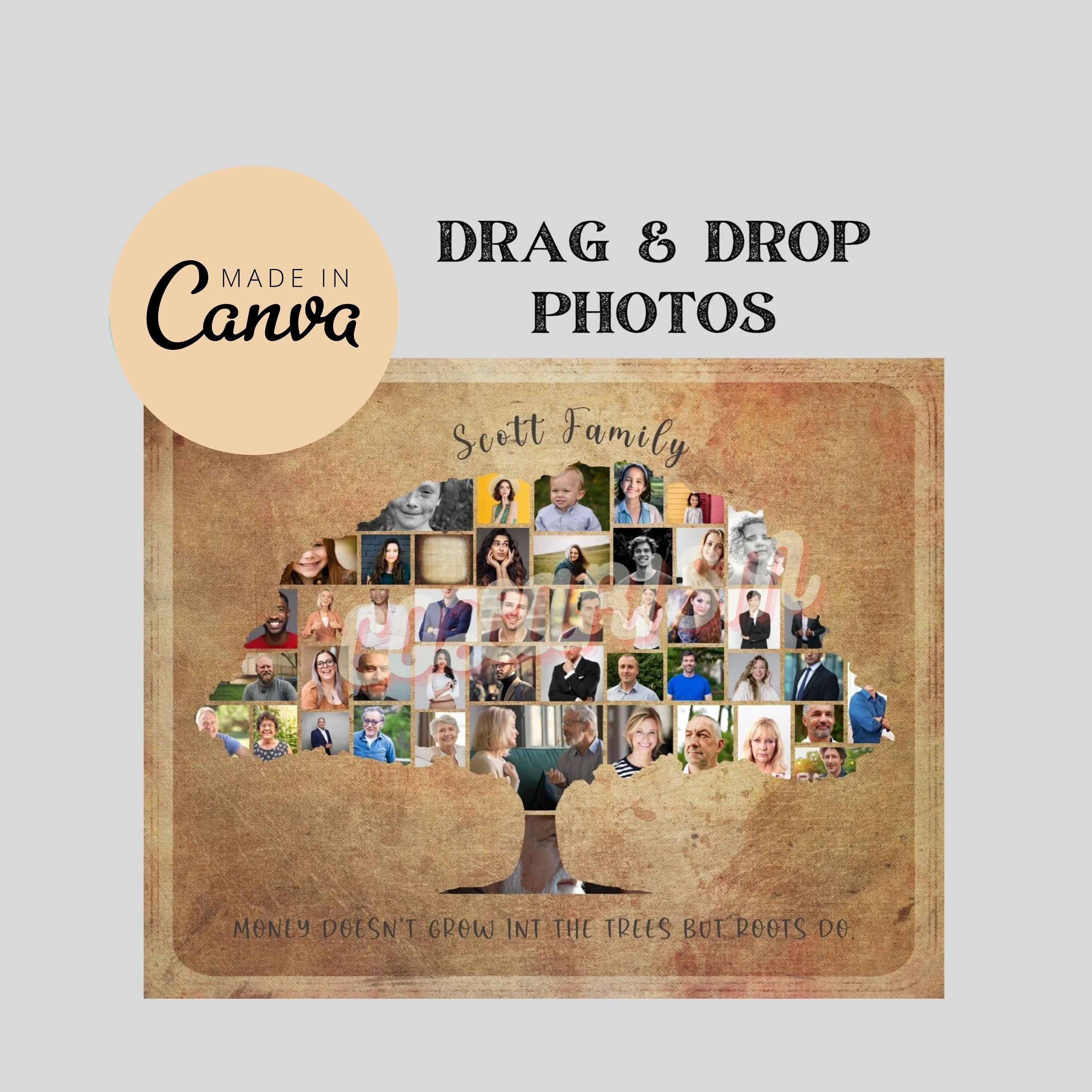 Family Tree Collage Family Tree Builder With Photos Template Family ...