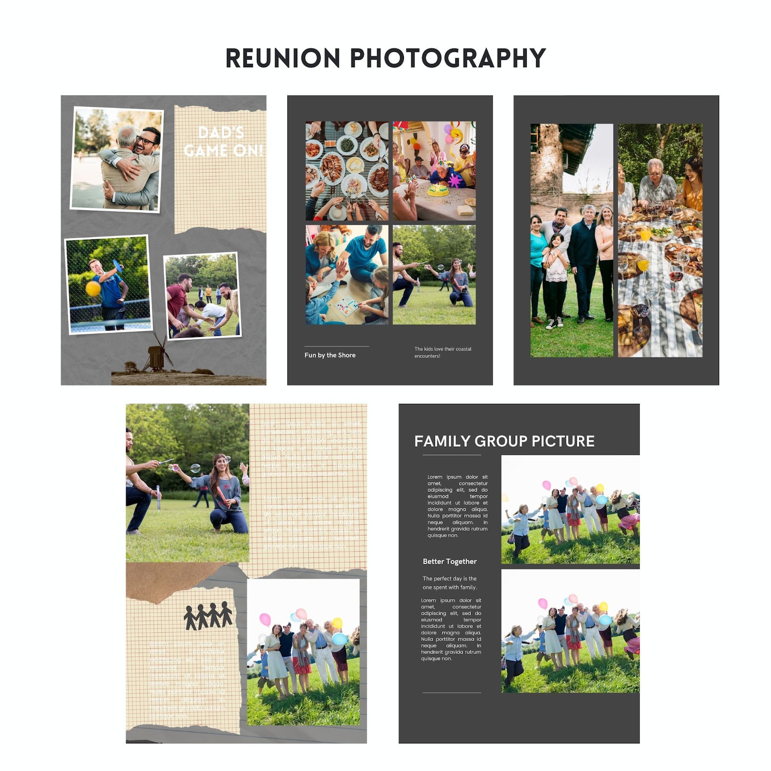 Family Reunion Booklet Template Family Reunion Memories Record Book DIY ...