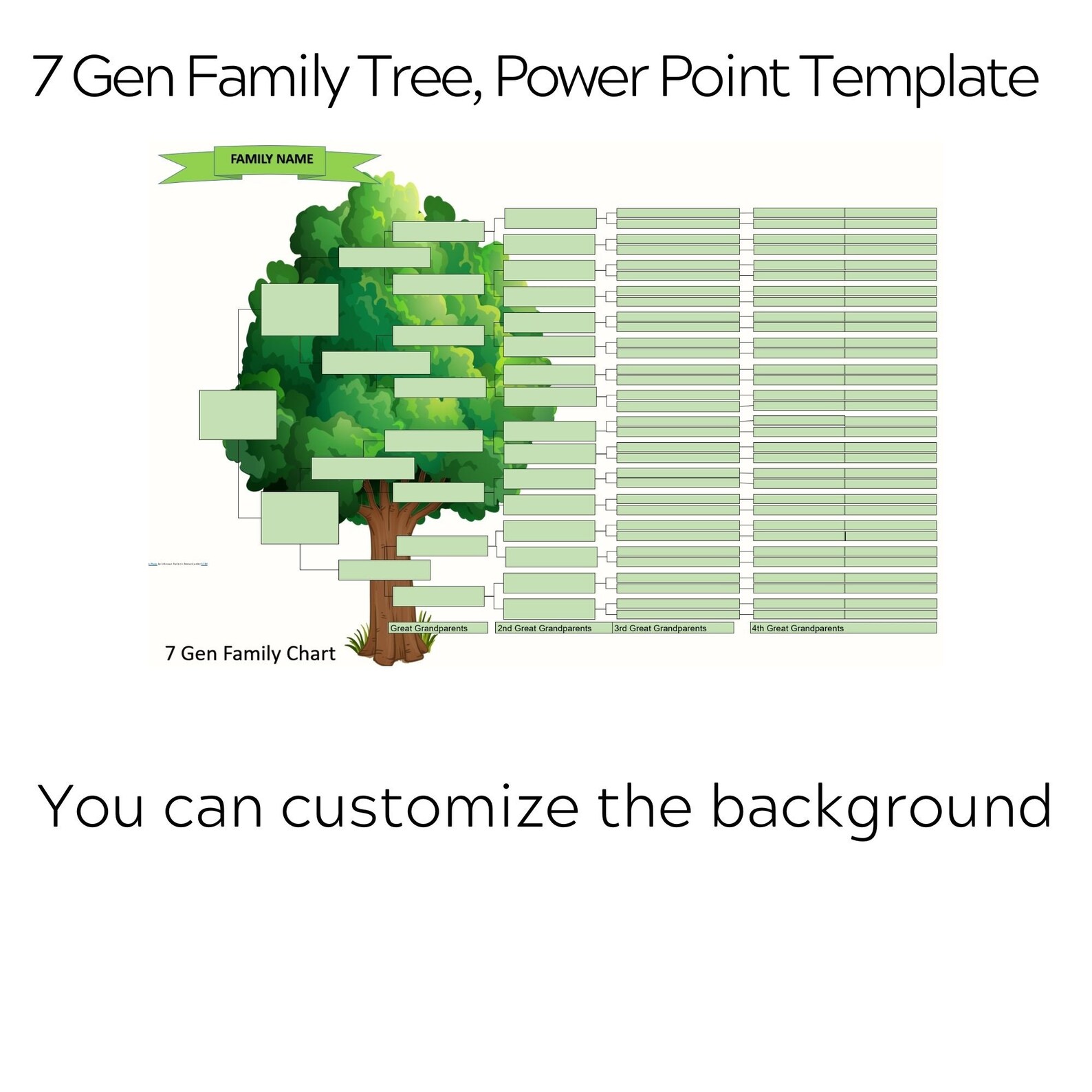 7 Generation Family Tree Powerpoint Template Family Custom Tree Family ...