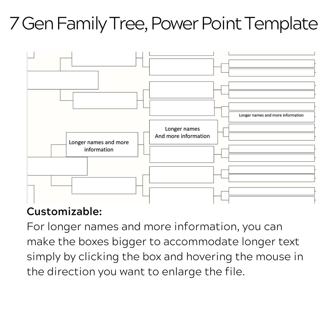 7 Generation Family Tree Powerpoint Template Family Custom Tree Family ...