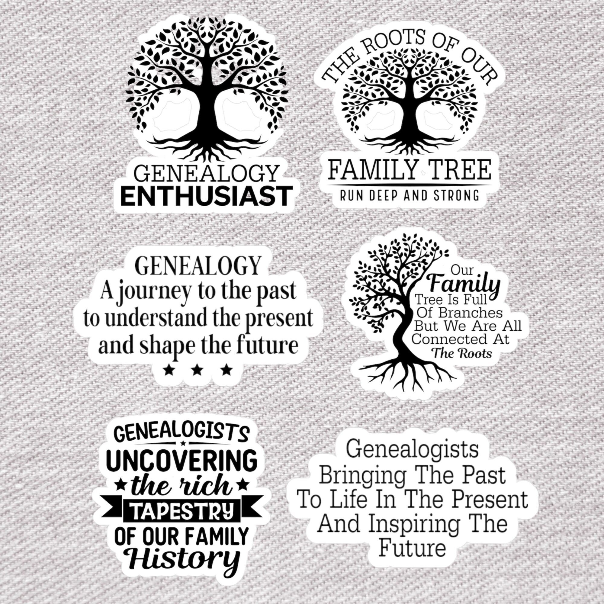Genealogy Sticker Geneology Enthusiast Sticker Family Tree Tag ...