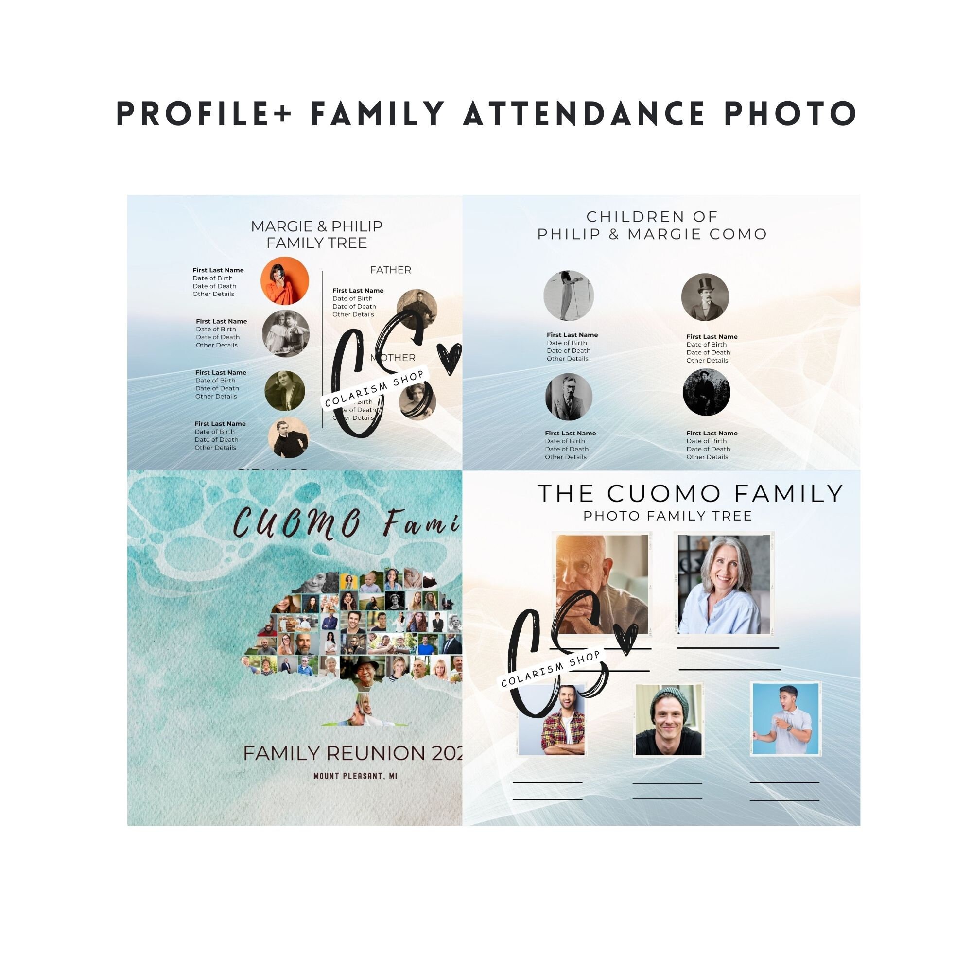 Family Reunion Booklet Template Canva Edit Family Reunion Program ...
