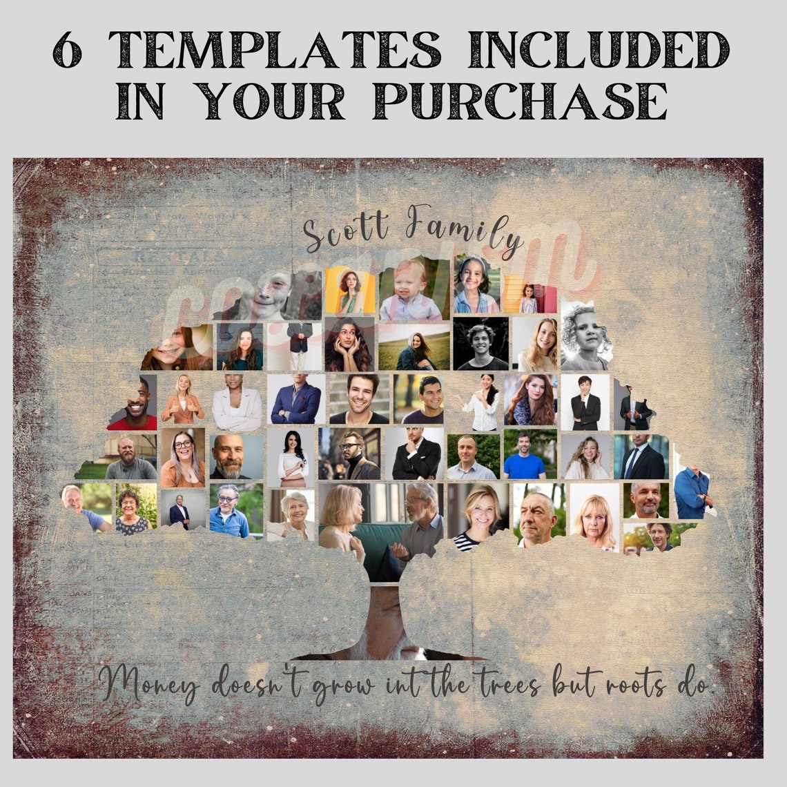 Family Tree Collage Family Tree Builder With Photos Template Family ...